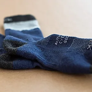 Snēk Cycling Merino Wool Pedal Faster Sock - Wool Cycling Socks - Wasatch Mtns Blue/Grey Medium