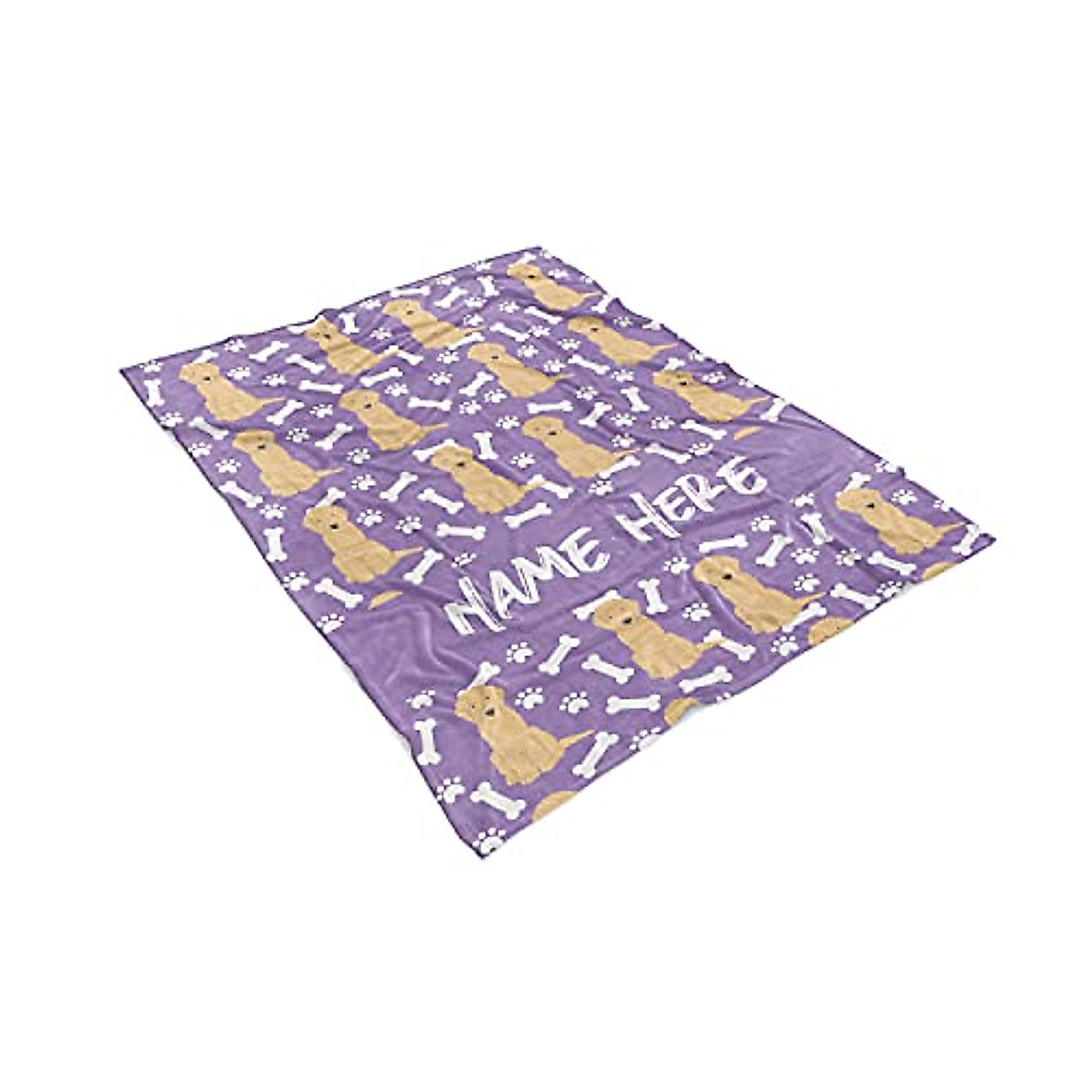 Personalized Custom Goldendoodle Fleece and Sherpa Throw Blanket for Men, Women, Kids, Babies - Matching Pet Blankets Perfect for Bedtime, Bedding or as Gift