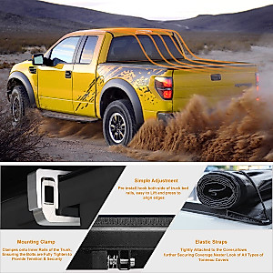 Vinyl Soft Roll-up Truck Bed Tonneau Cover Compatible with 97-04 Ford F150/Heritage 6.5Ft Fleetside Bed