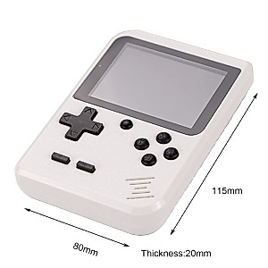 RFiotasy Handheld Game Console with 400 Classical FC Games Console 2.8-Inch Color Screen Support for TV Out , Christmas Birthday Presents for Kids, Adults (White)
