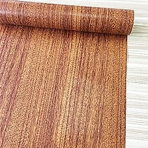 Yifely Brown Wood Textured Vinyl Drawer Paper Self-Adhesive Shelf Liner Countertop Sliding Door Sticker 17.7 Inch by 9.8 Feet