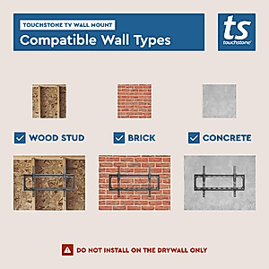 Touchstone Fireplace and TV Mount Bundle - Sideline Deluxe™ 60 Inch Wide Gold Smart Electric Fireplace and Low Profile TV Wall Mount Bracket