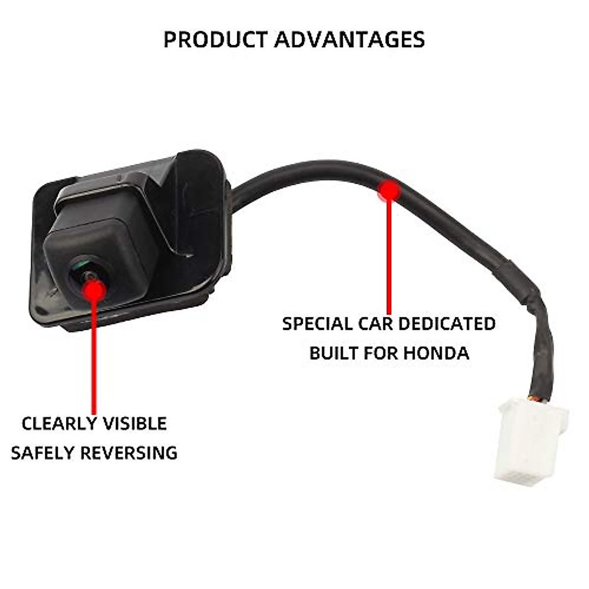 Dasbecan Rear View Back Up Assist Camera Compatible with 2014-2017 Honda Accord Replaces# 39530-T2A-A21 39530-T2A-A31 39530-T2A-A310-M2