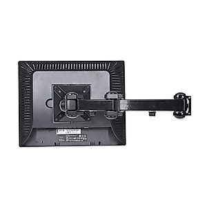 Manhattan Dual Monitor Stand Mount with Double-Link Swing Arms - Supports Two 13 in to 24 Inch Computer Screens up to 13 lbs., 180 Tilt / 180 Rotation, Clamp Mounting, Black - 420808