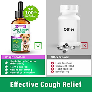Dog Cough Treatment, Dog Allergy Relief Supplement for Suppress Allergy, Dry, Wet & Barky Cough for Dogs