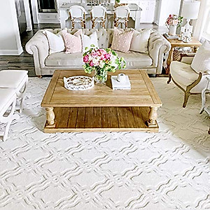My Texas House by Orian Indoor/Outdoor Cotton Blossom Area Rug, 9' x 13', Natural