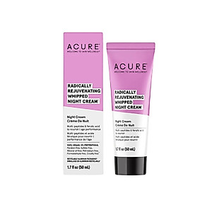 ACURE Radically Rejuvenating Whipped Night Cream - Anti-Aging Support, Multi-Peptides, Ferulic Acid & Vitamin C - Ultimate Night Repair, Hydrate and Rejuvenate - Vegan Plant Based-Infused - 1.7 Fl Oz