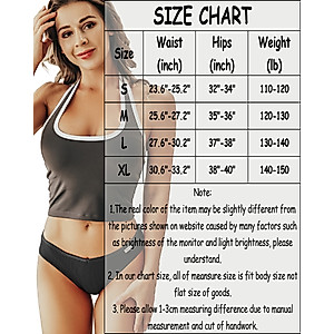 FINETOO Womens Cotton Underwear Sexy Stretch Bikini Panties Low Rise Hipster Ladies Soft V-Waist Cheeky(L)
