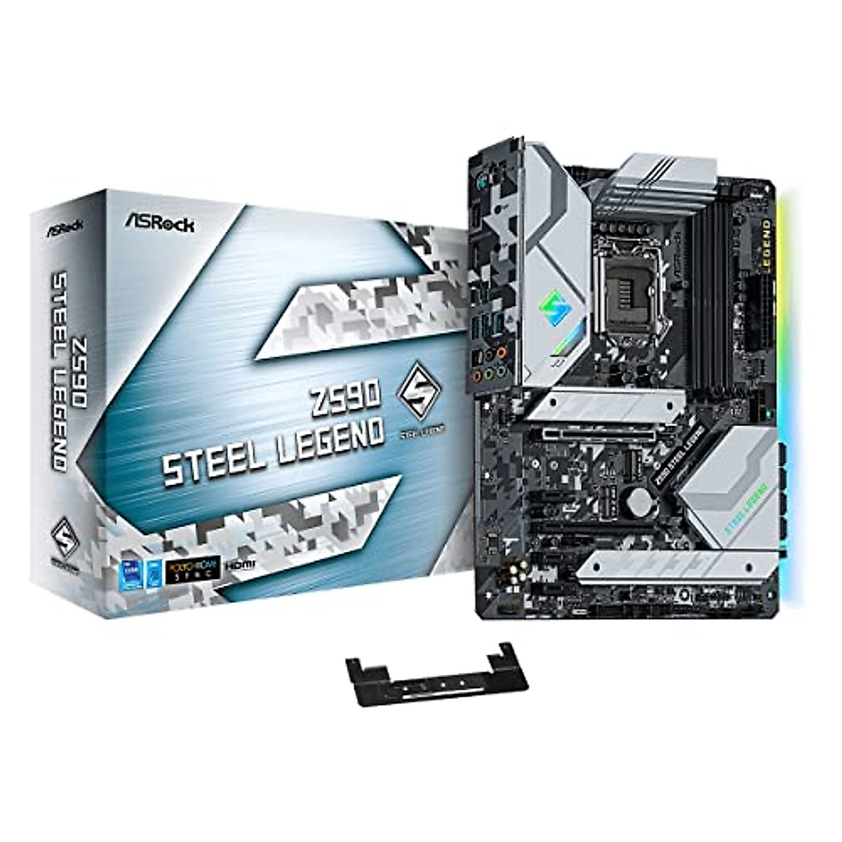ASRock Z590 Steel Legend Compatible with Intel 10th and 11th Generation CPU (LGA1200) Z590 with Chipset