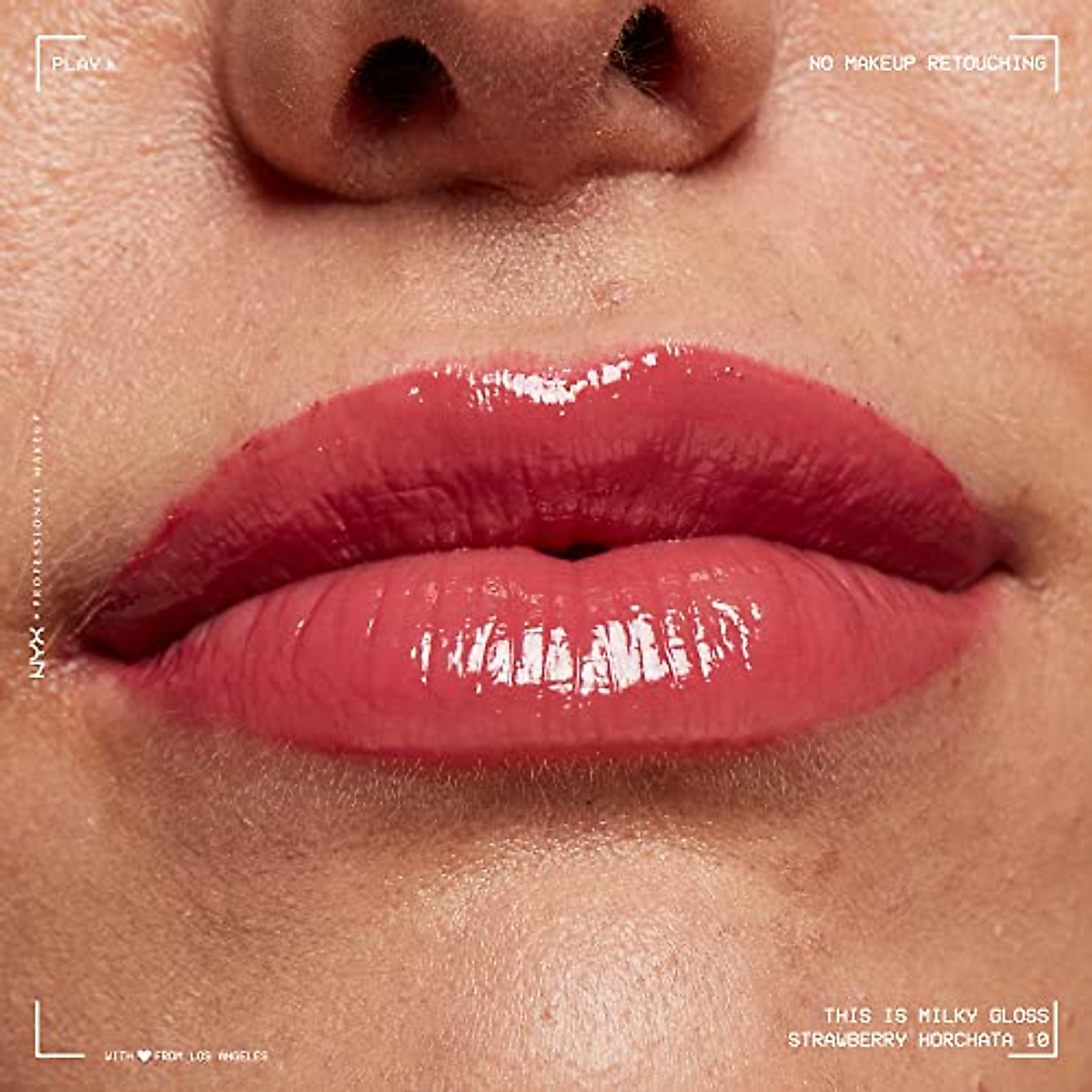 NYX PROFESSIONAL MAKEUP This Is Milky Gloss, Lip Gloss with 12 Hour Hydration, Vegan - Strawberry Horchata (Mauve Pink)