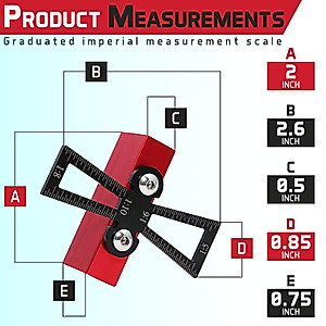 Dovetail Marker – Wood Dovetail Tool – Woodworking Hand Tool for Crafts – Precise Dovetail Guide with 1:5, 1:6, 1:8 and 1:10 Slopes – Extra-Large Body – Ergonomic Design