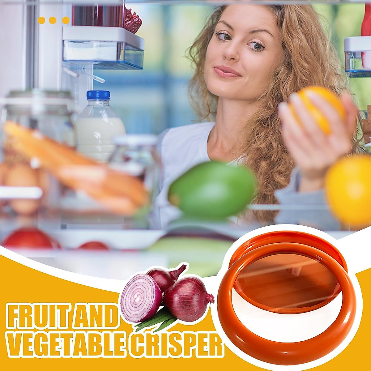 Fruit Vegetable Storage Box, Reusable Avocado Stretch Storage Containers, Onion Storage and Avocado Saver Fresh Stretch Pod Tomato Saver Fruit and Vegetable Storage Containers for Apples, Garlic