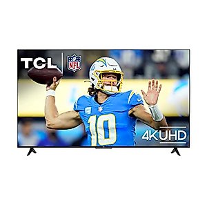 TCL 50-Inch Class S4 4K LED Smart TV with Roku TV (50S450R, 2023 Model), Dolby Vision, HDR, Dolby Atmos, Works with Alexa, Google Assistant and Apple HomeKit Compatibility, Streaming UHD Television