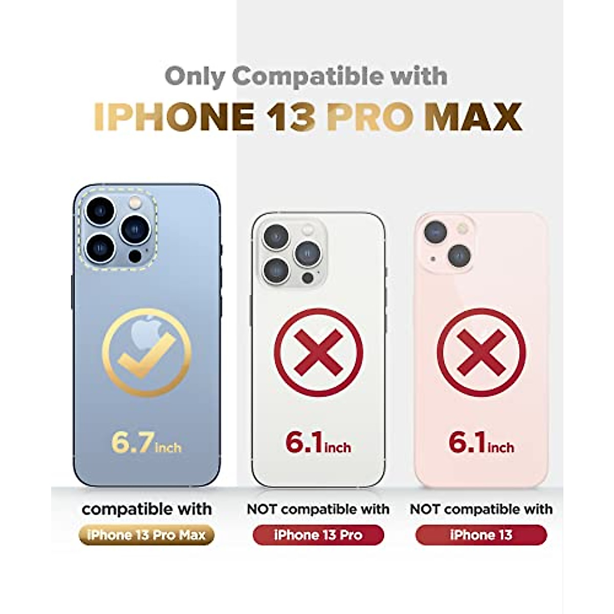 GVIEWIN for iPhone 13 Pro Max Case 6.7 Inch 2021, Built-in 360° Rotatable Ring Stand, Durable Marble Ultra Slim Glossy Hard Shockproof Kickstand Phone Holder Protective Case Cover (White/Gold)