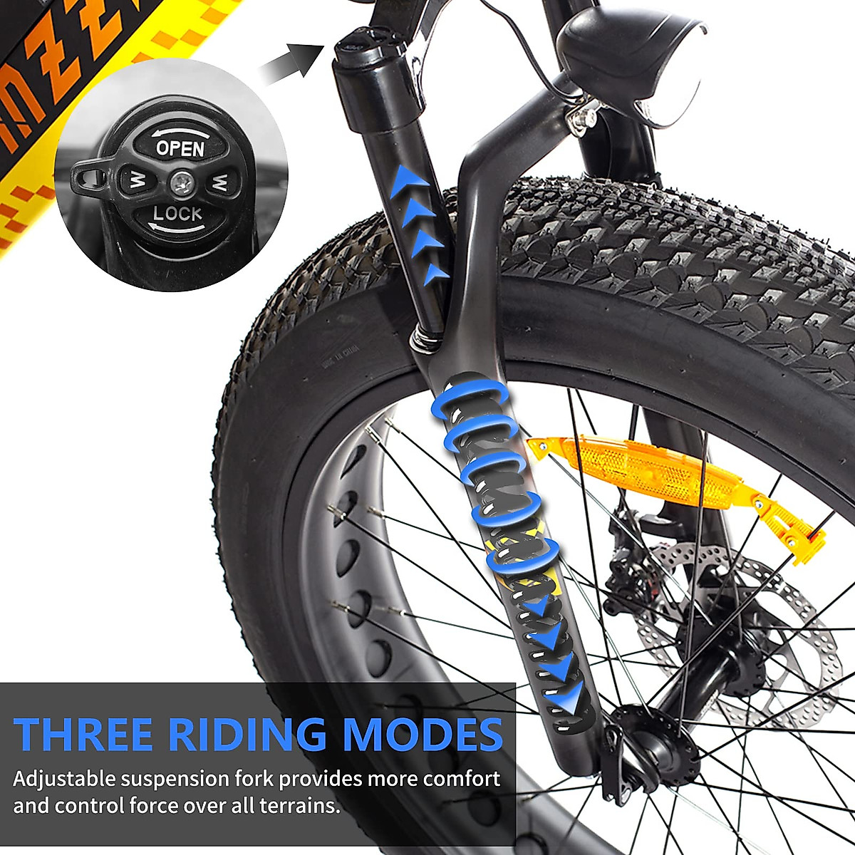 Clearbridal 750W Fat Tire Electric Mountain Bike for Adults, 20+MPH, Removable 48V Lithium Battery, Snow Electric Bicycle Beach Off-Road Ebike, Professional Shimano 7-Speed E-Bike