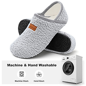 XIHALOOK Womens Mens Lightweight Slippers Zero Drop Minimalist House Shoes Light Grey, 7-7.5 Women/5.5-6 Men