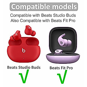 6 Pairs Replacement Silicone Ear Tips Compatible with Beats Studio Buds / Fit Pro, S/M/L 3 Size Earbuds Eartips Flexible Rubber Gel Cover Skin Accessories for Beat Studio Buds - Silicone Black