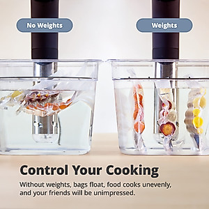 Greater Goods Sous Vide Weights with Silicone Shell and Stainless Steel Center, The Perfect Accessories for Completing a Sous Vide Set, Designed in St. Louis, Pack of 3 (Stone Blue)