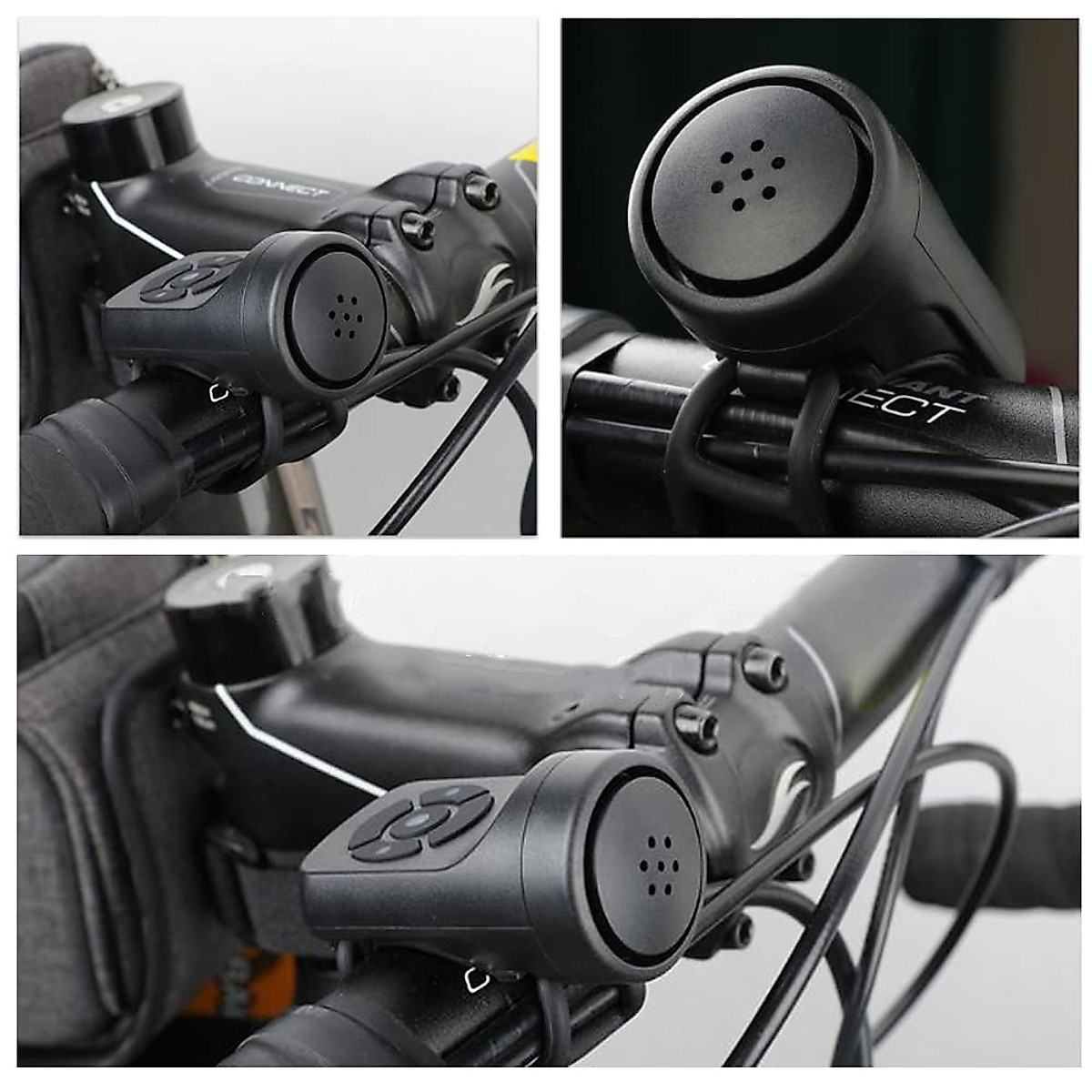 Zcargel Electric Bike Horn, 120Db Bike Horn with 4 Sound Modes Loud Electric Bicycle Bell USB Rechargeable Horn Bike Charging Horn for Mountain Bike/Road Bikes Super Loud