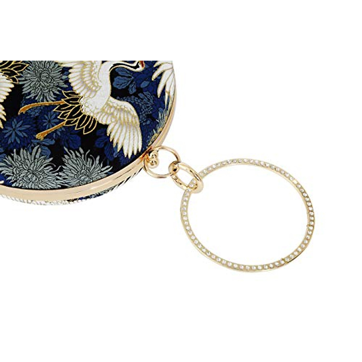 zebrum Womens Evening Clutch Bag Designer Evening Handbag Hand Bag,Lady Party Wedding Clutch Purse (Blue-Big round)