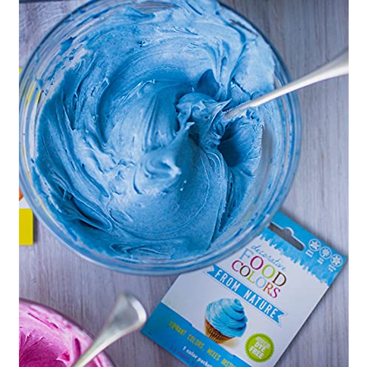ColorKitchen Blue Frosting Mix with Sprinkles – Make Frosting or Icing from Natural Ingredients | Artificial Dye-free | Gluten-free | Non-GMO | Vegan-Friendly | Plant-based