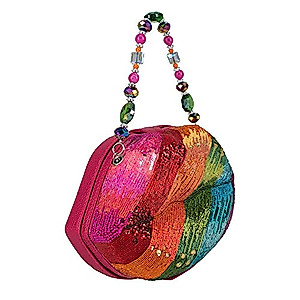 Mary Frances Womens Mary Frances Rainbow Kisses Top Handle handbag, Multi, One Size US