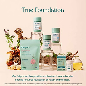 True Grace One Daily Women’s Multivitamin 40+ Fermented Minerals, Organic Adaptogens & Mushrooms Energy, Immune, Bone, Heart Support - Iron Free, Non-GMO, Gluten Free, Soy Free - 30 Vegan Tablets