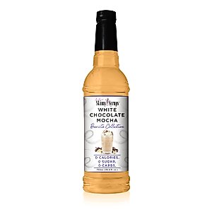 Jordan's Skinny Syrups White Chocolate Mocha Coffee Flavoring, Sugar & Gluten Free, Keto Friendly, 25.4oz