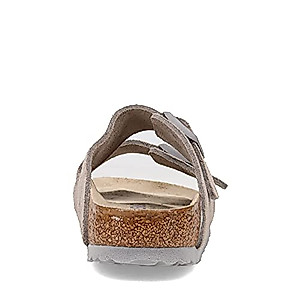 Birkenstock Women's Arizona Soft Footbed Sandals, Stone Coin, Tan, Grey, 10-10.5 Medium US