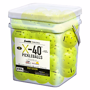 Franklin Sports X-40 Yellow Outdoor Pickleballs - USAPA Regulation Size - 36 Pack Bulk Set