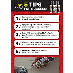 Flex Shot Rubber Adhesive Sealant Caulk, 8-oz, Clear