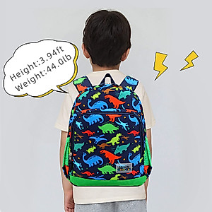 willikiva Dinosaur Kids School Toddler Backpack for Boys and Girls Waterproof Preschool Bag(Red Dinosaur) One_Size