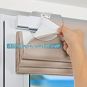 Matinss Cordless Roman Shades,23" x 64"Beige,Premium Blackout Roman Shades, Detachable,Energy Efficient, Heat Resistance Polyester Material, for Bedroom, Living Room