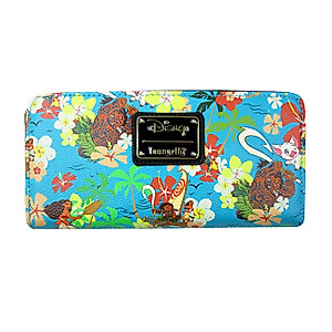Loungefly Disney's Moana All Over Print Zip Around Wallet Blue, Standard