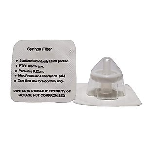 ADVANGENE Syringe Filter Sterile, PTFE, 0.22 Micron 13mm, White (75/Box)