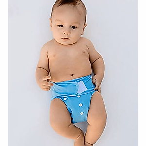 KaWaii Baby Pack of 12 Heavy Duty HD2 Cloth Diapers with 24 Premium 5-Layer Diaper Inserts, Leakproof, Reusable, Daycare Nappies, fits Babies 8-36 lbs
