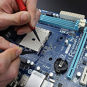 BOCEUC Piercing Clip Test Probe, 0.7mm Test Probe Pins, Non-Destructive Insulation Wire Piercing Needle, Piercing Probes Set for Banana Socket Plug Car Tester (4 Pcs)