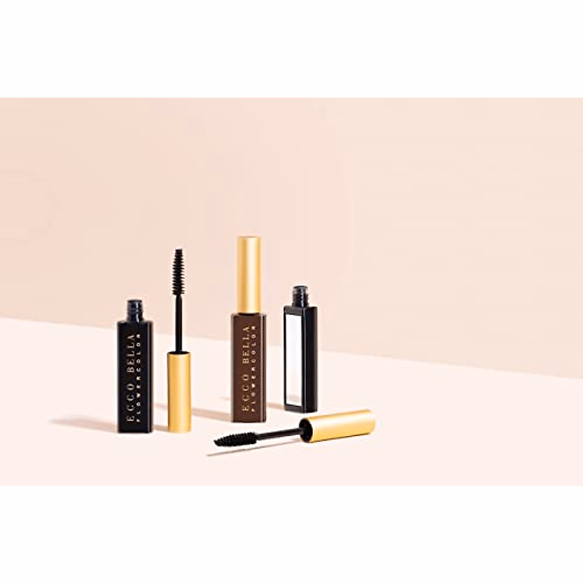 Ecco Bella Flower Eye Kit FlowerColor Plant Based Smokey Mauve Eyeshadow Vegan Brown Mascara