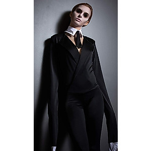 Yandy Extra Long Sleeves Halloween Creepy Slim Mime Cosplay Costume M/L Black