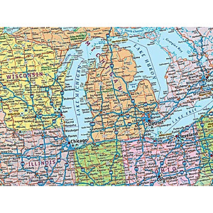 XXL USA Map Premium Poster Giant America Map with all States 55" x 39" MAPS IN MINUTESÙ (55"x39")