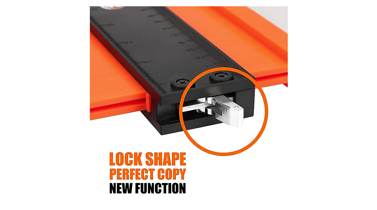 Saker Contour Gauge 10 Inch Lock for Precise Shape Duplication