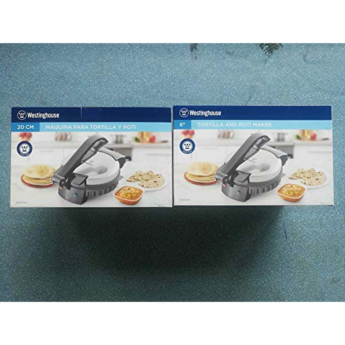 Westinghouse Stainless Steel Non-Stick Tortilla and Rotimaker 8 inch 110 volt, SILVER