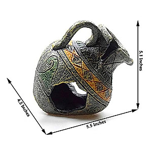 BCSIUHD Aquarium Decorations - Fish Tank cave Decorative Accessories Resin Classical Clay Pot Spacious Hiding Place for Betta Fish, Shrimp, Cichlid Rest Play Entertainment breeding