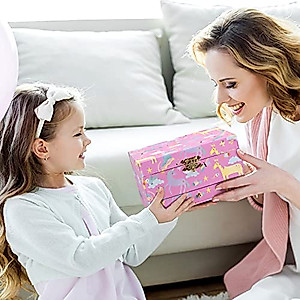 lekymo Girls Jewelry Box Kids Jewelry Box Musical Ballerina Box for Girls, Unicorn & Mermaid Design Jewelry Box for Girls Jewelry Organizers for Bedroom Decor Christmas Birthday Gifts