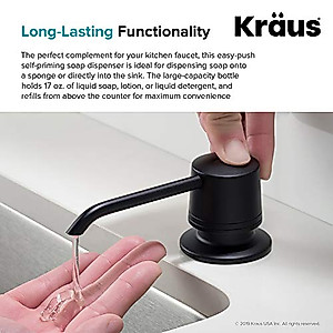 KRAUS Kitchen Soap and Lotion Dispenser in Matte Black, KSD-31MB