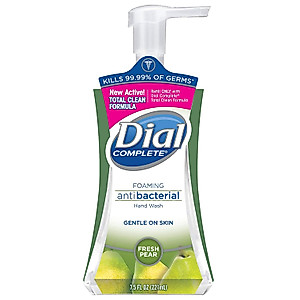 Dial Complete Antibacterial Foaming Hand Soap, 2-Scent Variety Pack, Spring Water/Fresh Pear, 7.5 Fluid Ounces Each , 5 count (Pack of 1)