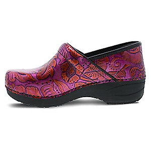 Dansko XP 2.0 Clogs for Women – Lightweight Slip Resistant Footwear for Comfort and Support – Ideal for Long Standing Professionals, Fuchsia Tooled Clogs 7.5-8 M US