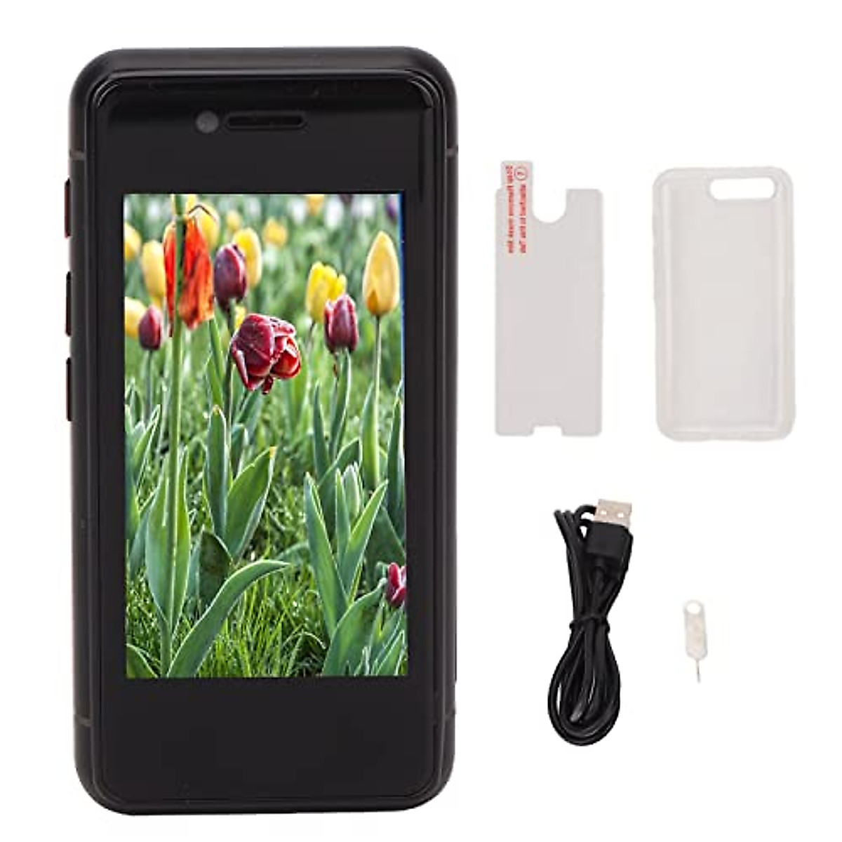 1GB 8GB Smartphone, Mini Cellphone WiFi 5MP Rear Camera 3G for Children (Black)