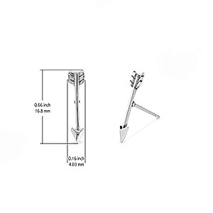 Boma Jewelry Sterling Silver Arrow Stud Earrings