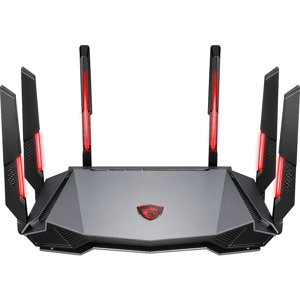 MSI Radix AXE6600 WiFi 6E Tri-Band Gaming Router, AI QoS, RGB, 1.8GHz Quad-Core Processor, MU-MIMO, Gigabit Wireless, 8-Stream, High Speed Long Range